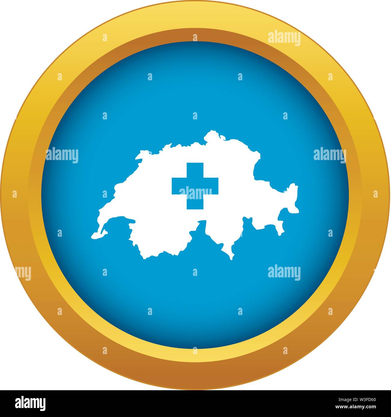 Switzerland map icon blue vector isolated Stock Vector Image & Art - Alamy