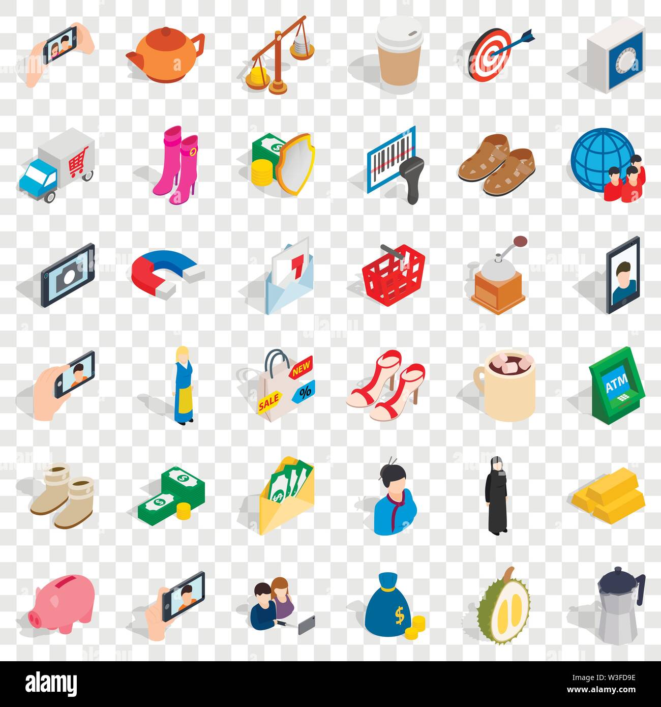 Computer icons set, isometric style Stock Vector Image & Art - Alamy