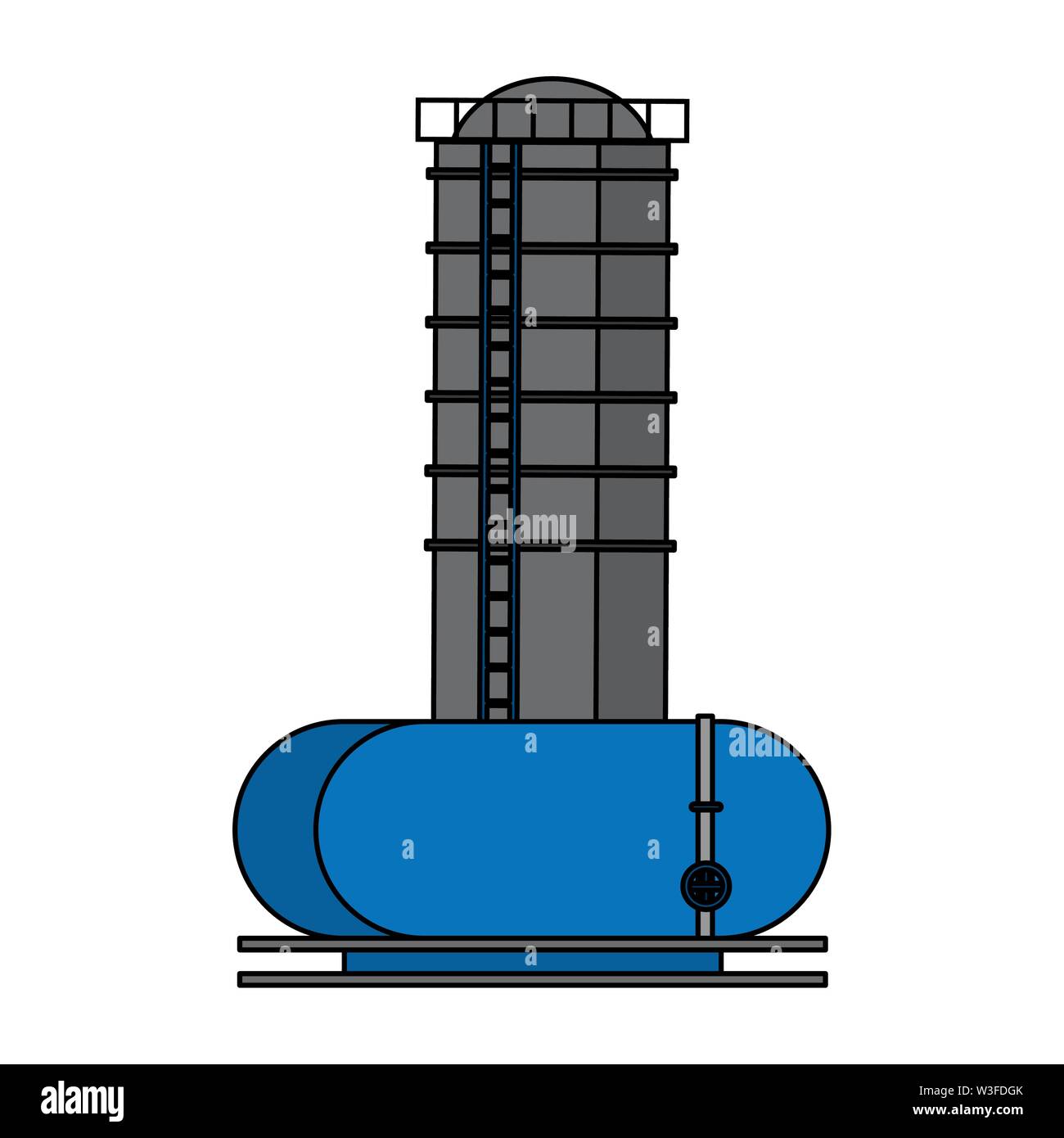 Crude oil gas storage tanks Stock Vector Images - Alamy