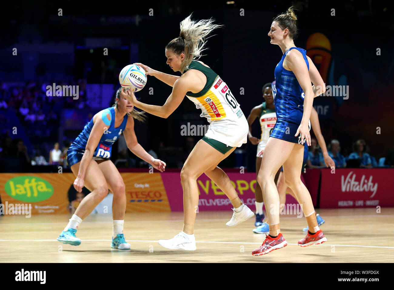 Scotland's Ella Gibbons (right) and South Africa's Lenize Potgieter ...