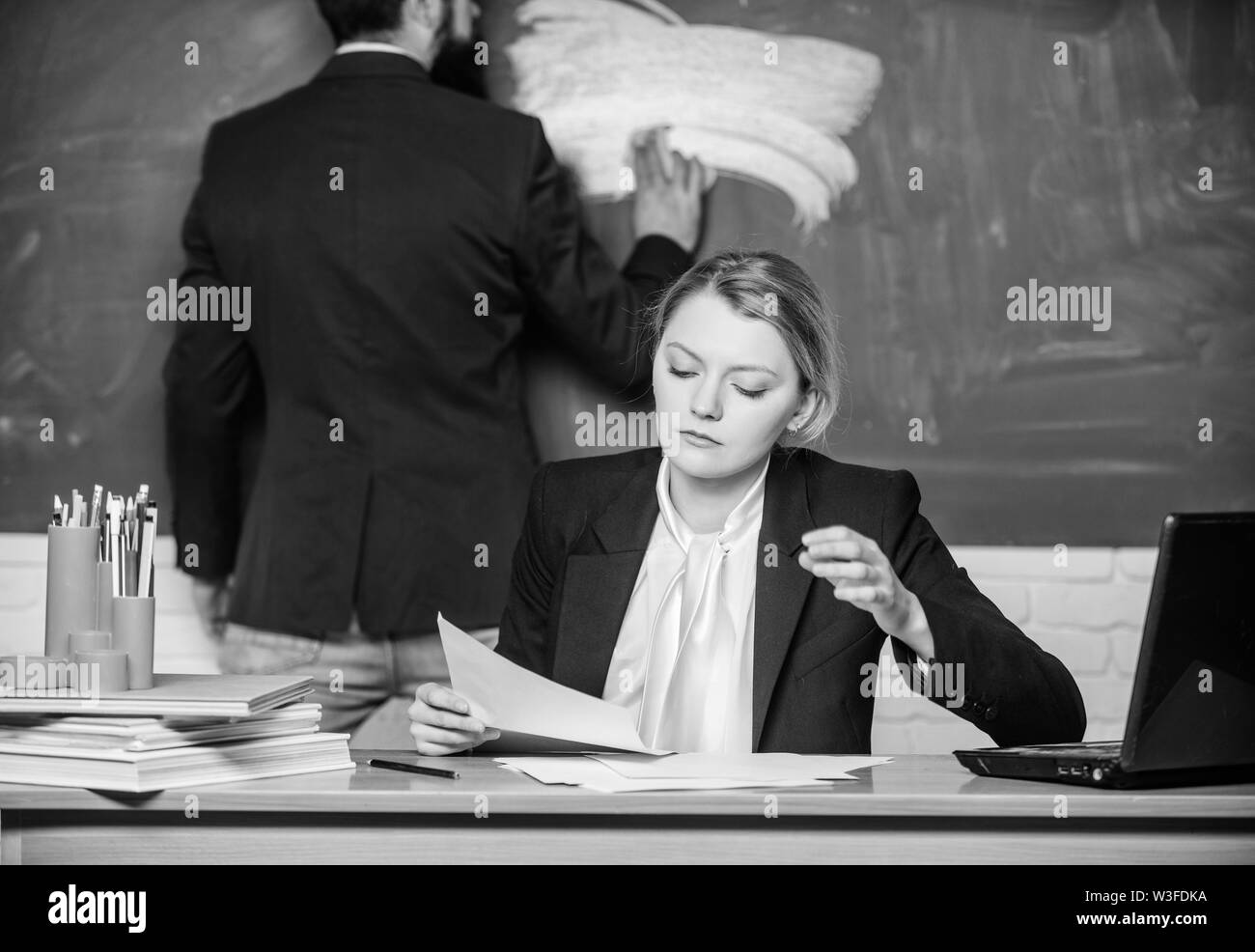 Student doing school work Black and White Stock Photos & Images - Alamy