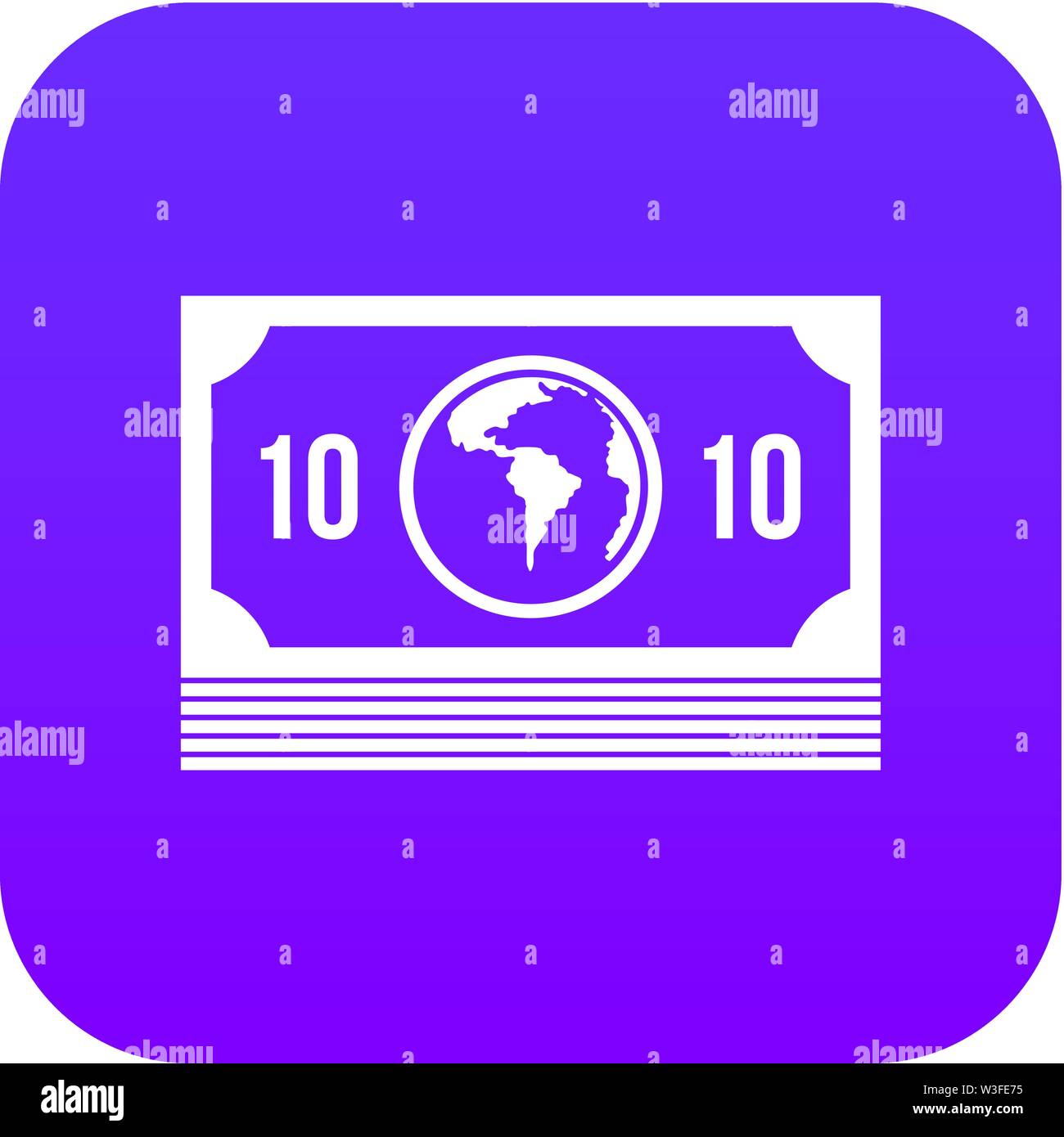 Money stack icon digital purple Stock Vector Image & Art - Alamy