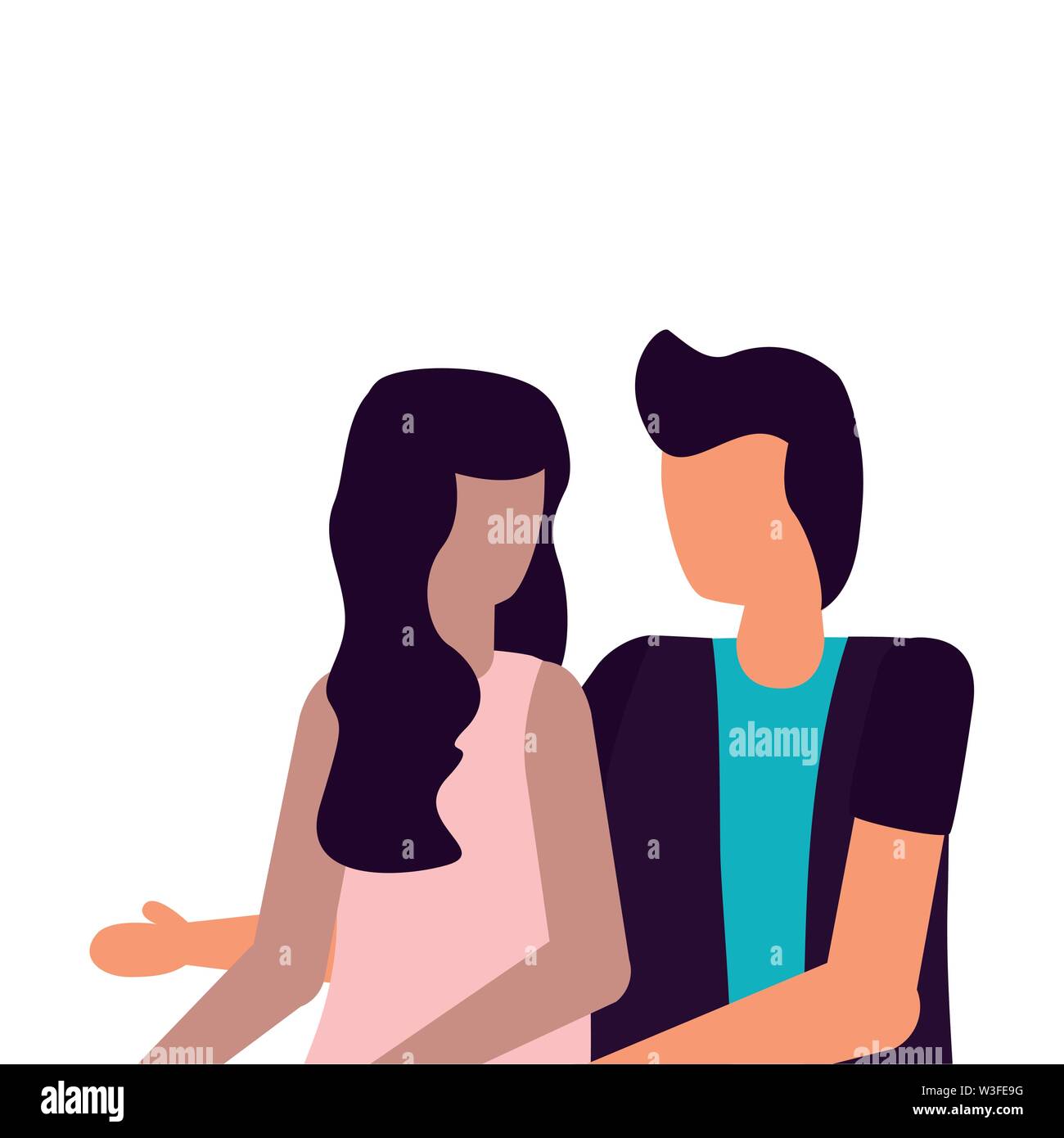 couple romantic love flat design Stock Vector Image & Art - Alamy