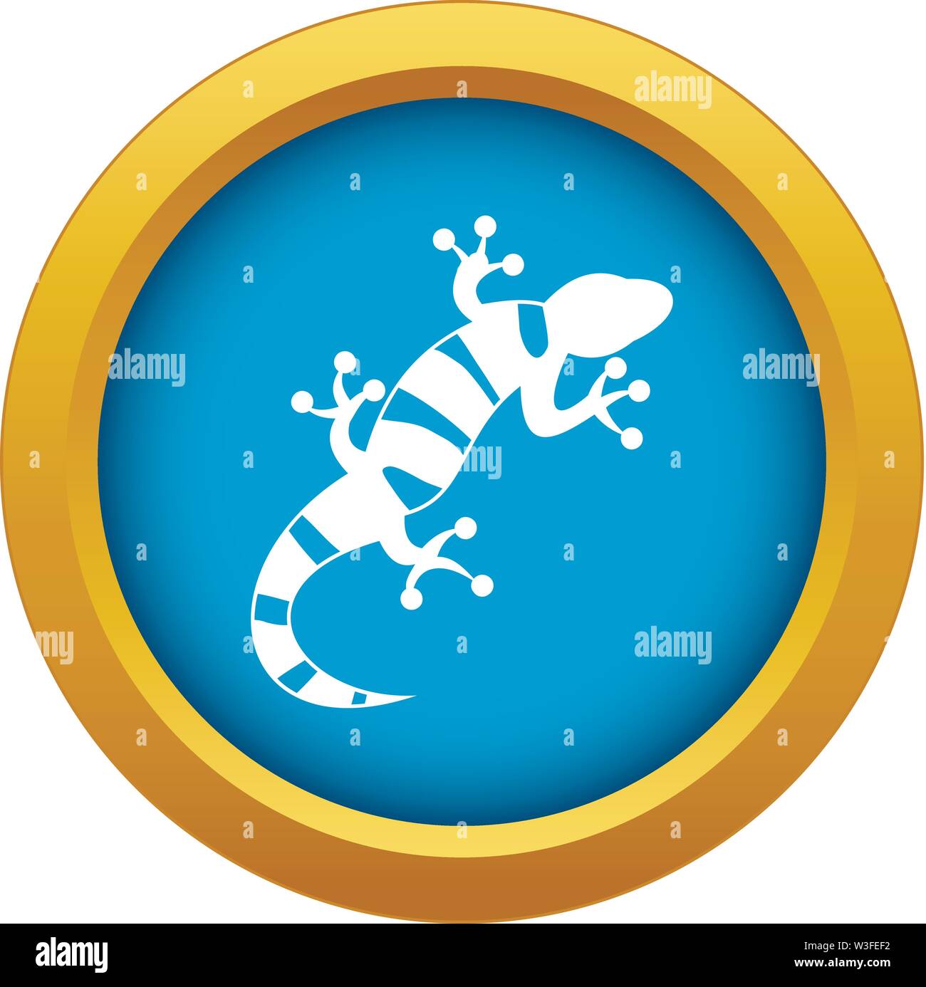 Lizard icon blue vector isolated Stock Vector Image & Art - Alamy