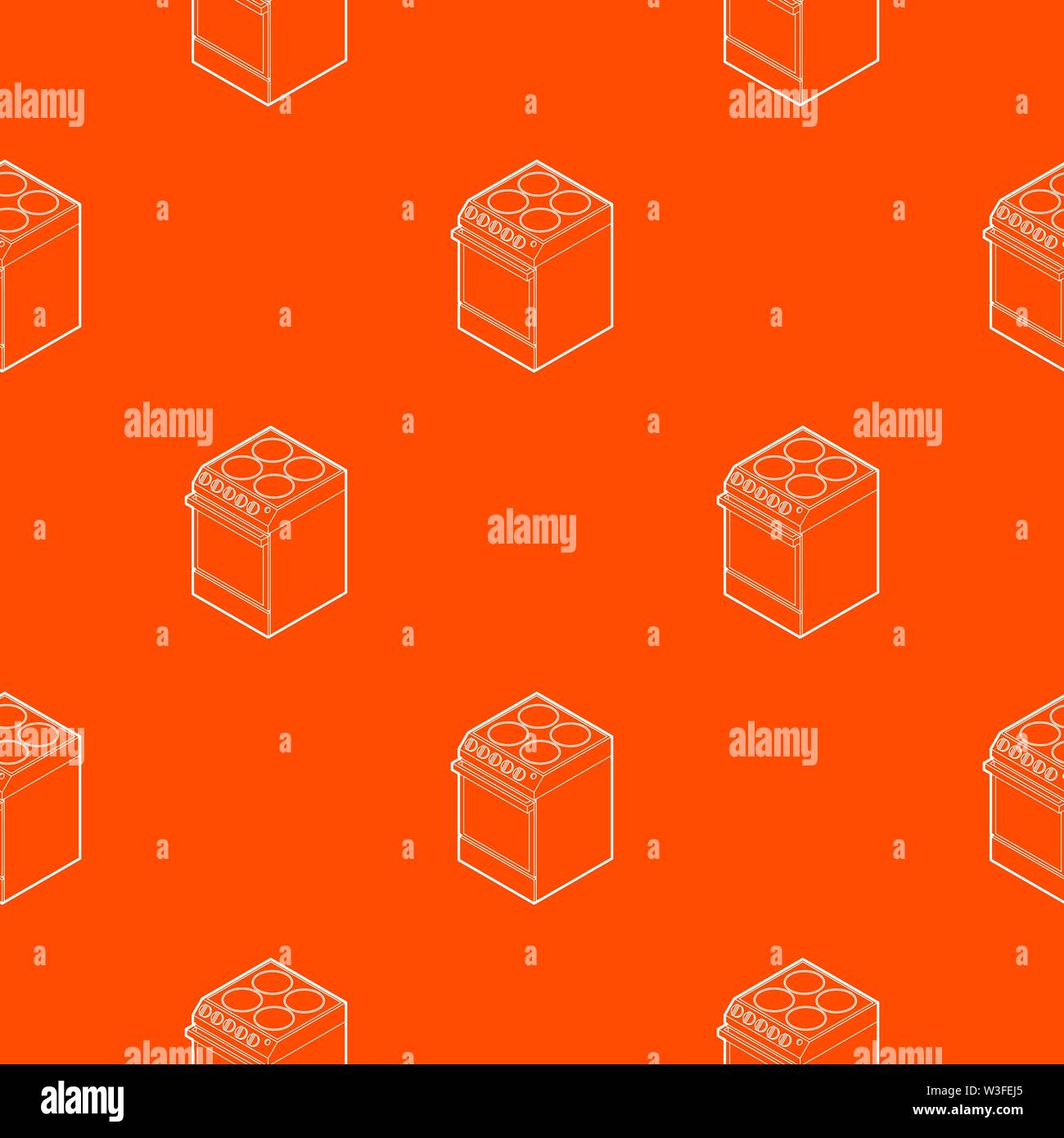 Modern electric cooker pattern vector orange Stock Vector Image & Art ...