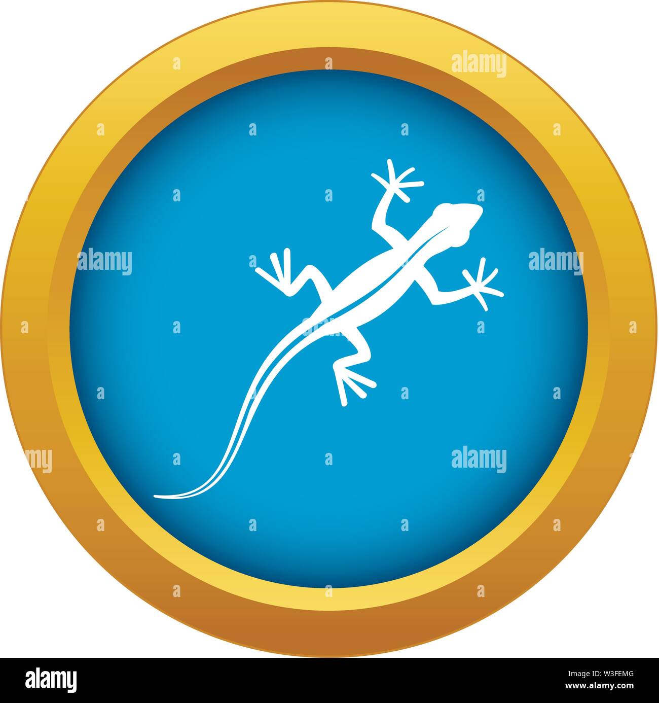 Lizard icon blue vector isolated Stock Vector Image & Art - Alamy
