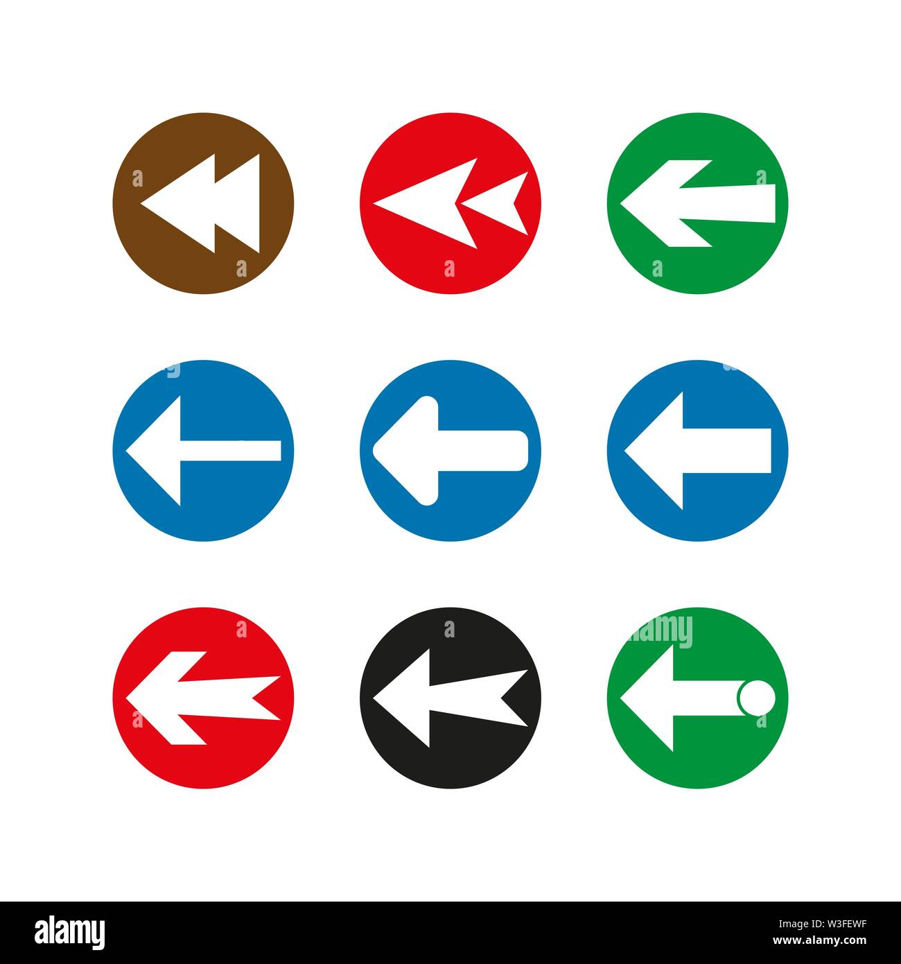 Arrow icon set. Vector illustration, flat design Stock Vector Image ...