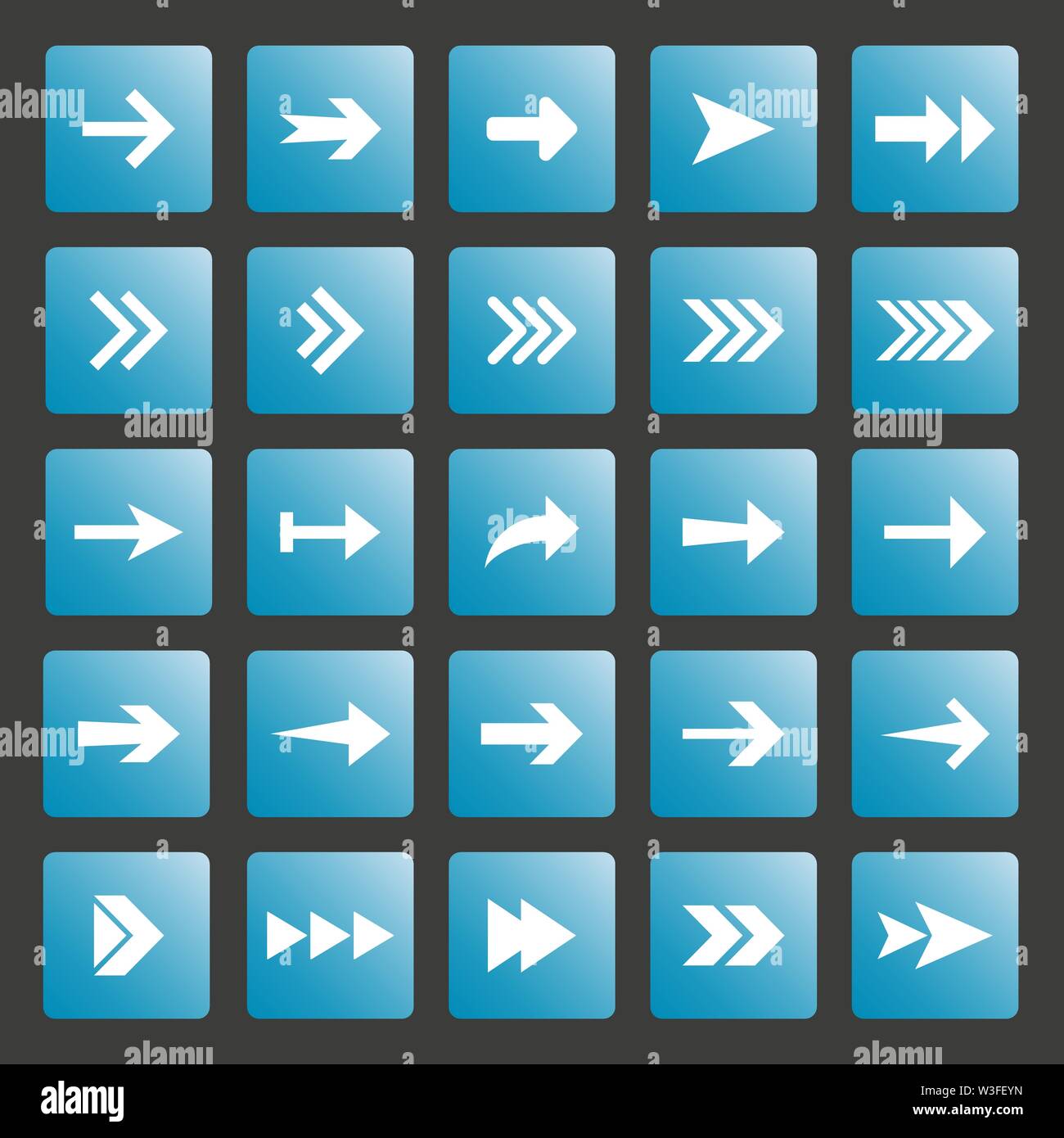 Arrow icon set. Vector illustration, flat design Stock Vector Image ...