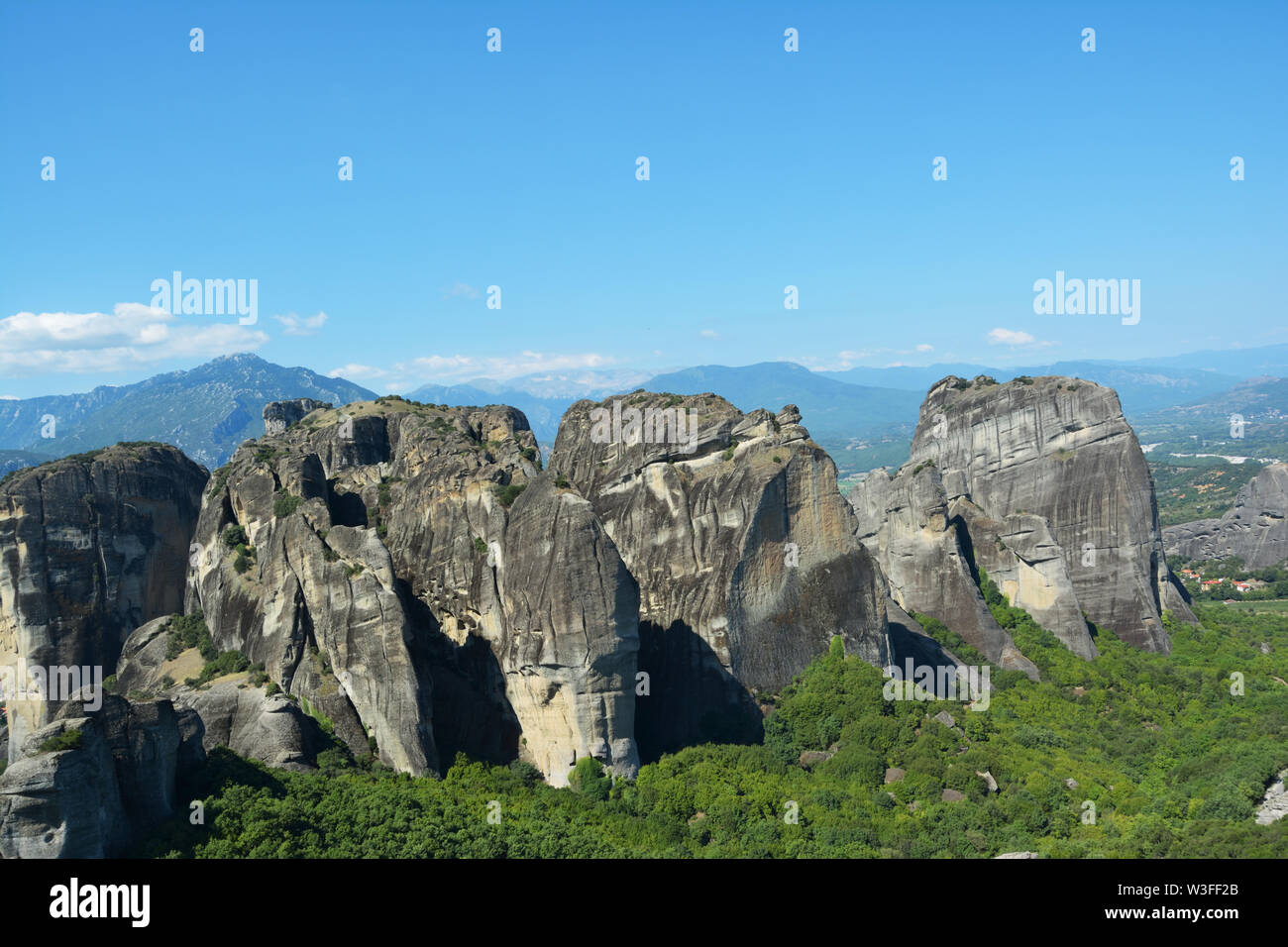 Impressive geological rock formation in Meterora at Kalambaka , Greece ...