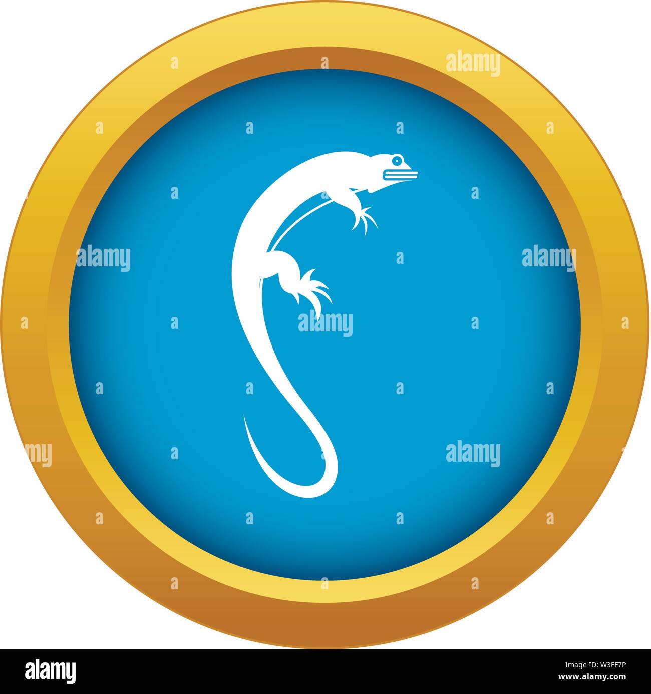 Lizard icon blue vector isolated Stock Vector Image & Art - Alamy
