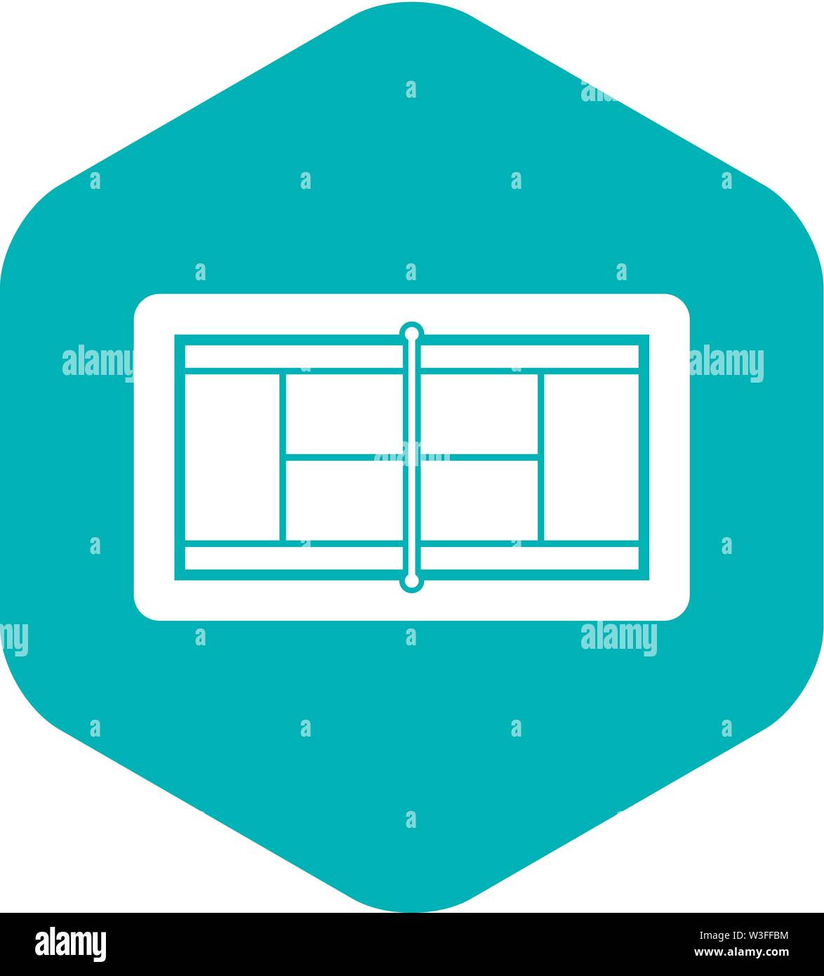 Tennis court icon, simple style Stock Vector Image & Art - Alamy