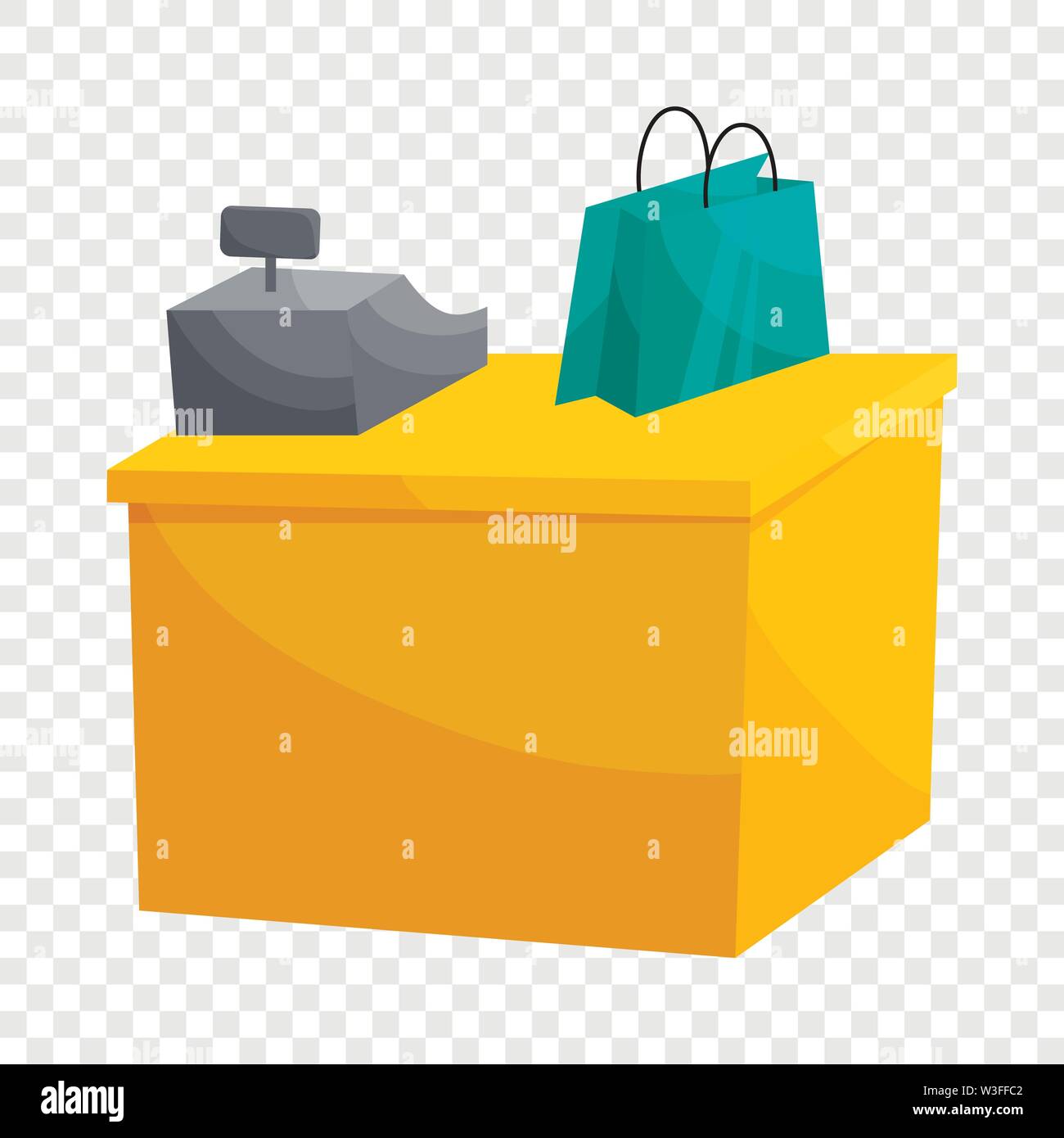 Supermarket cashbox concept, cartoon style Stock Vector Image & Art - Alamy