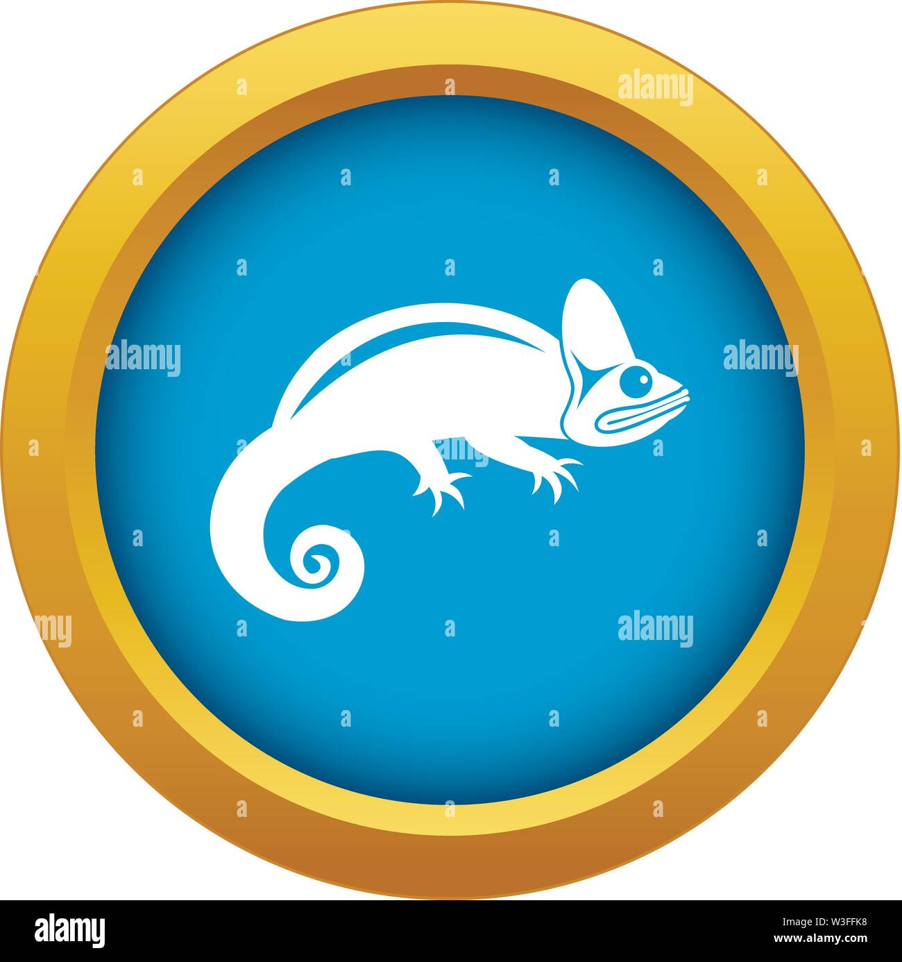 Chameleon icon blue vector isolated Stock Vector Image & Art - Alamy