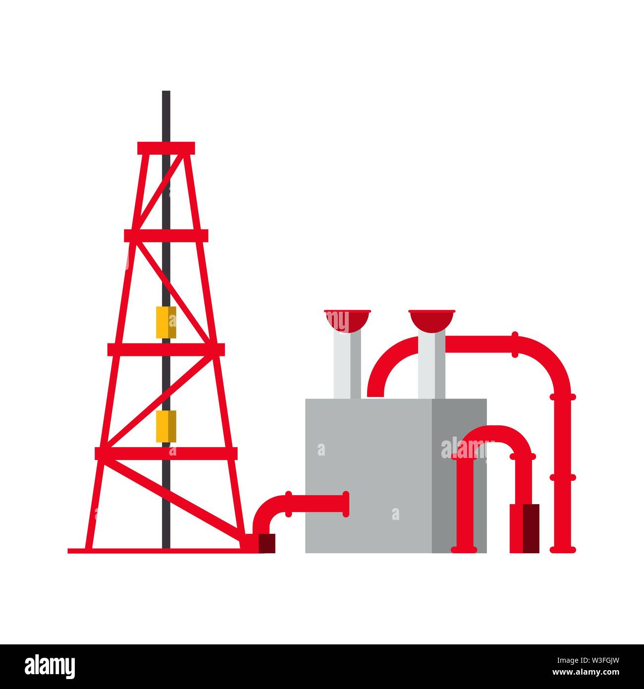 oil refinery gas factory cartoon Stock Vector Image & Art - Alamy