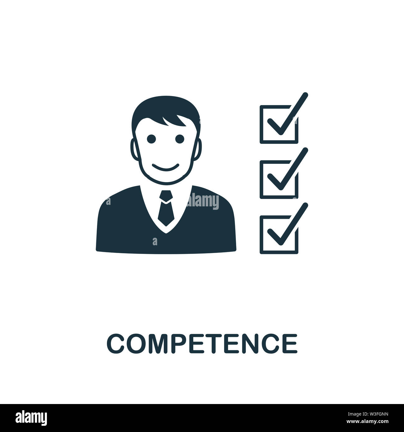 Competence icon symbol. Creative sign from business management icons ...