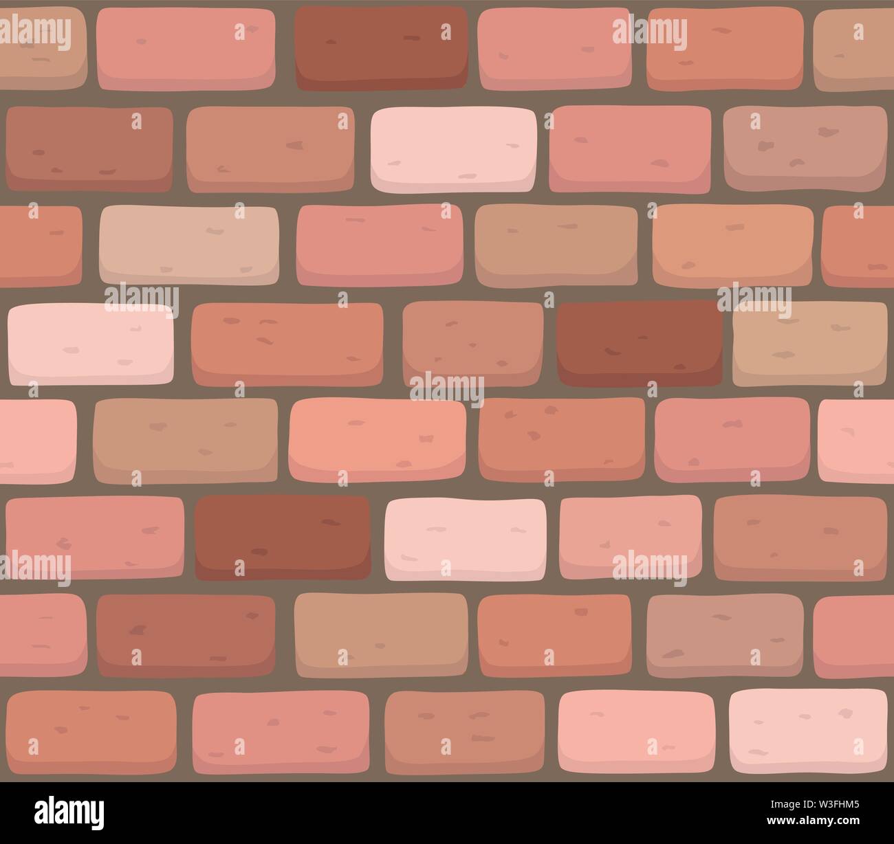 Red brick wall seamless Vector illustration background - texture ...