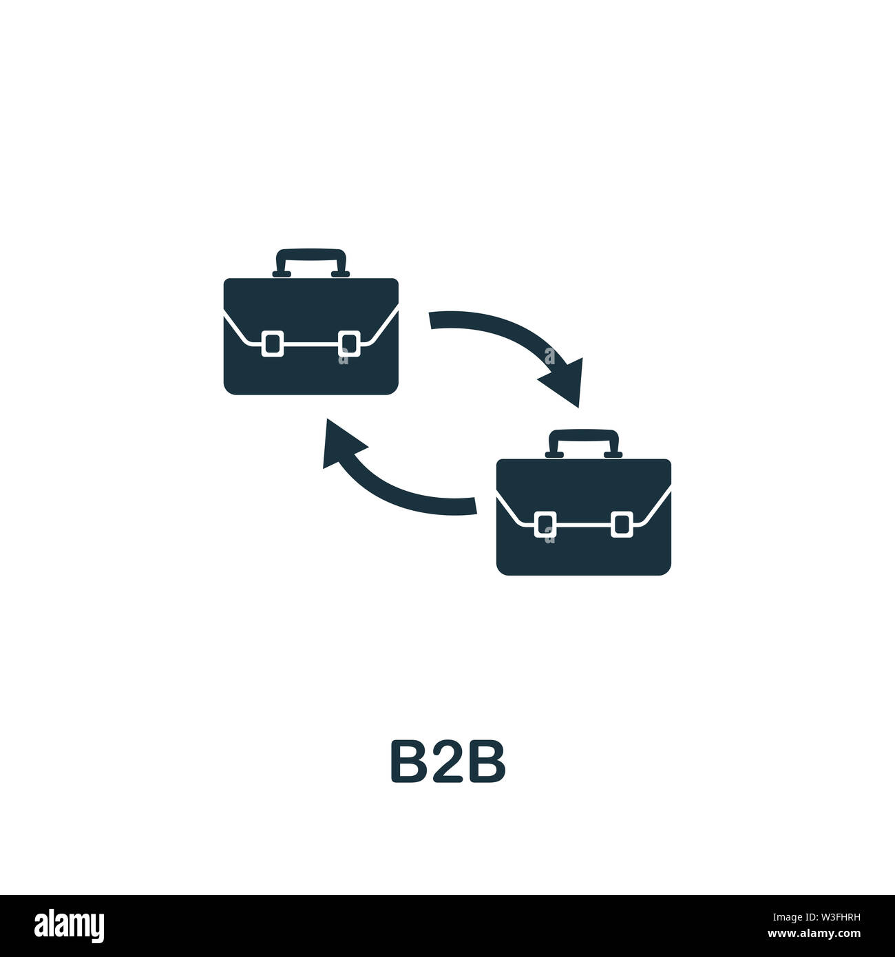B2B icon symbol. Creative sign from business management icons ...