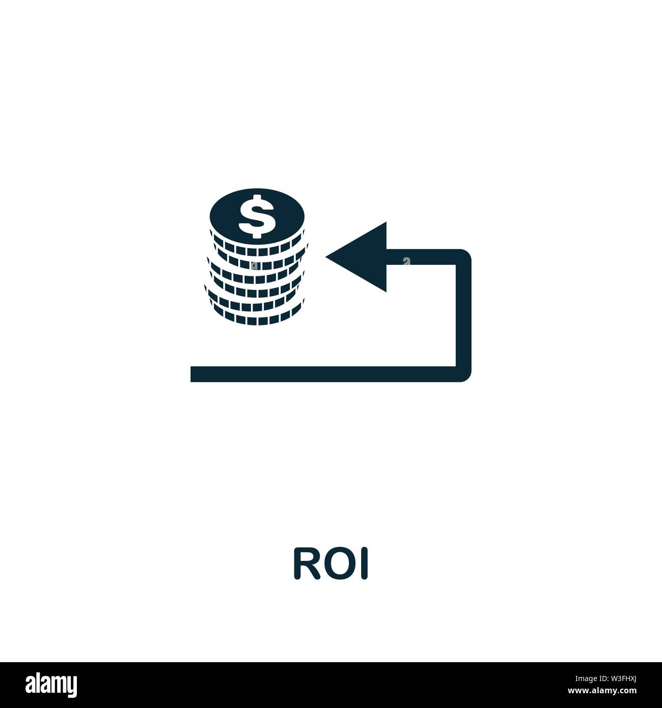 Roi vector icon symbol. Creative sign from business management icons ...