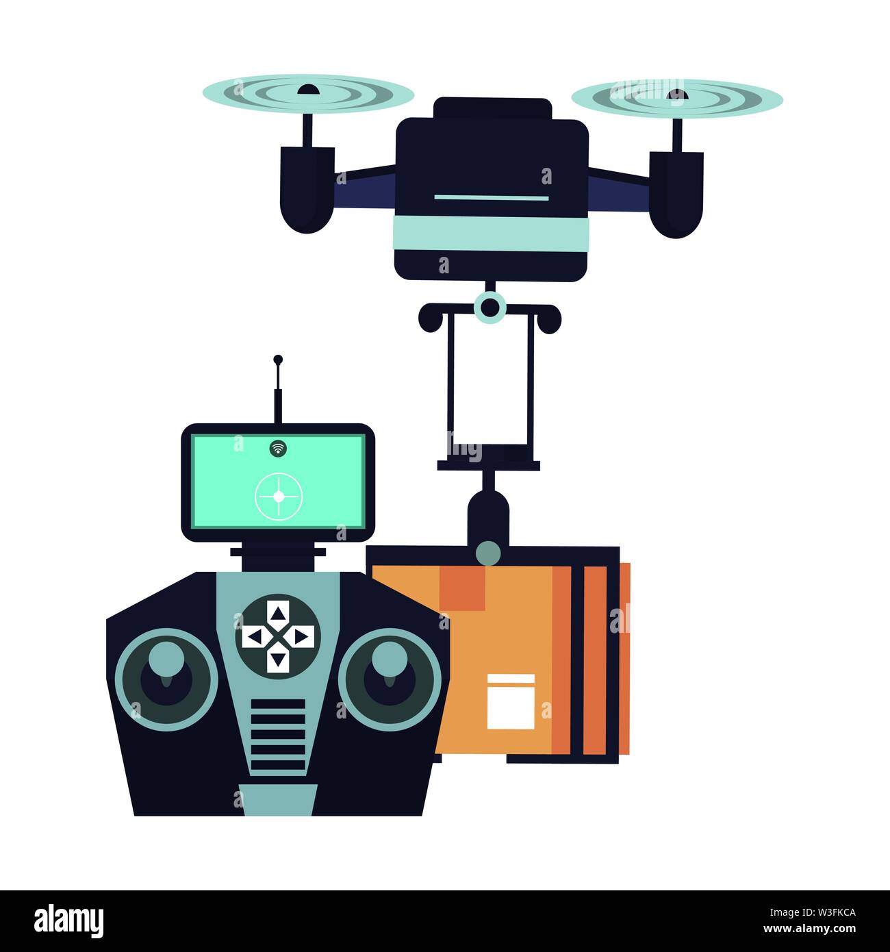 air drone remote control cartoon Stock Vector Image & Art - Alamy
