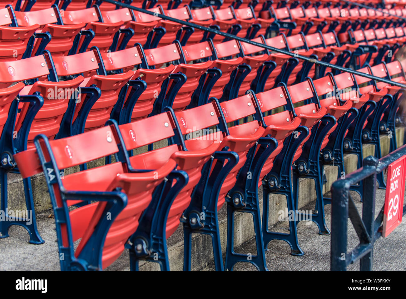 Loge section seating for the baseball fans to watch the game in the ...