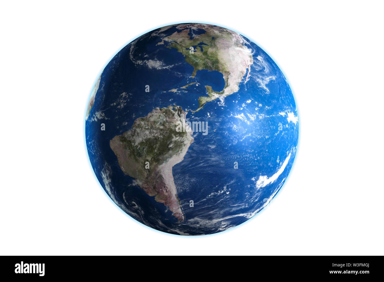 3D render of planet earth isolated on white background Stock Photo - Alamy