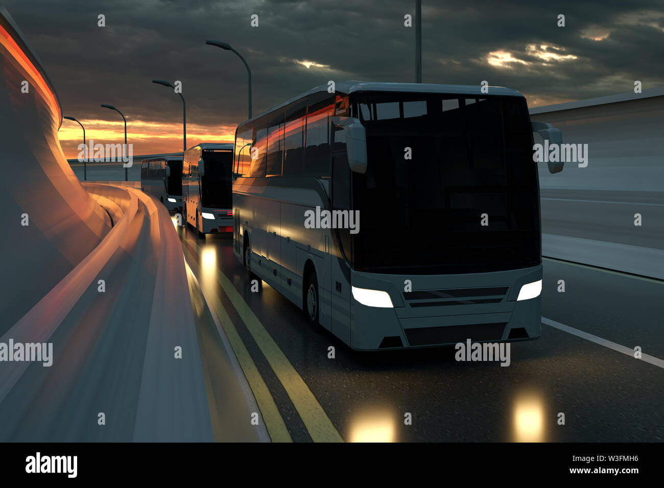 3d fast bus hi-res stock photography and images - Alamy