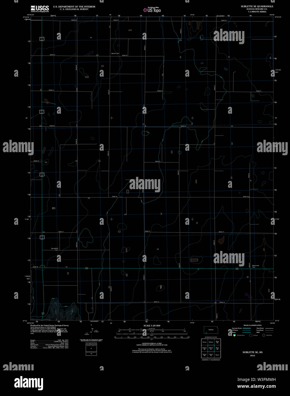 Map of sublette hi-res stock photography and images - Alamy
