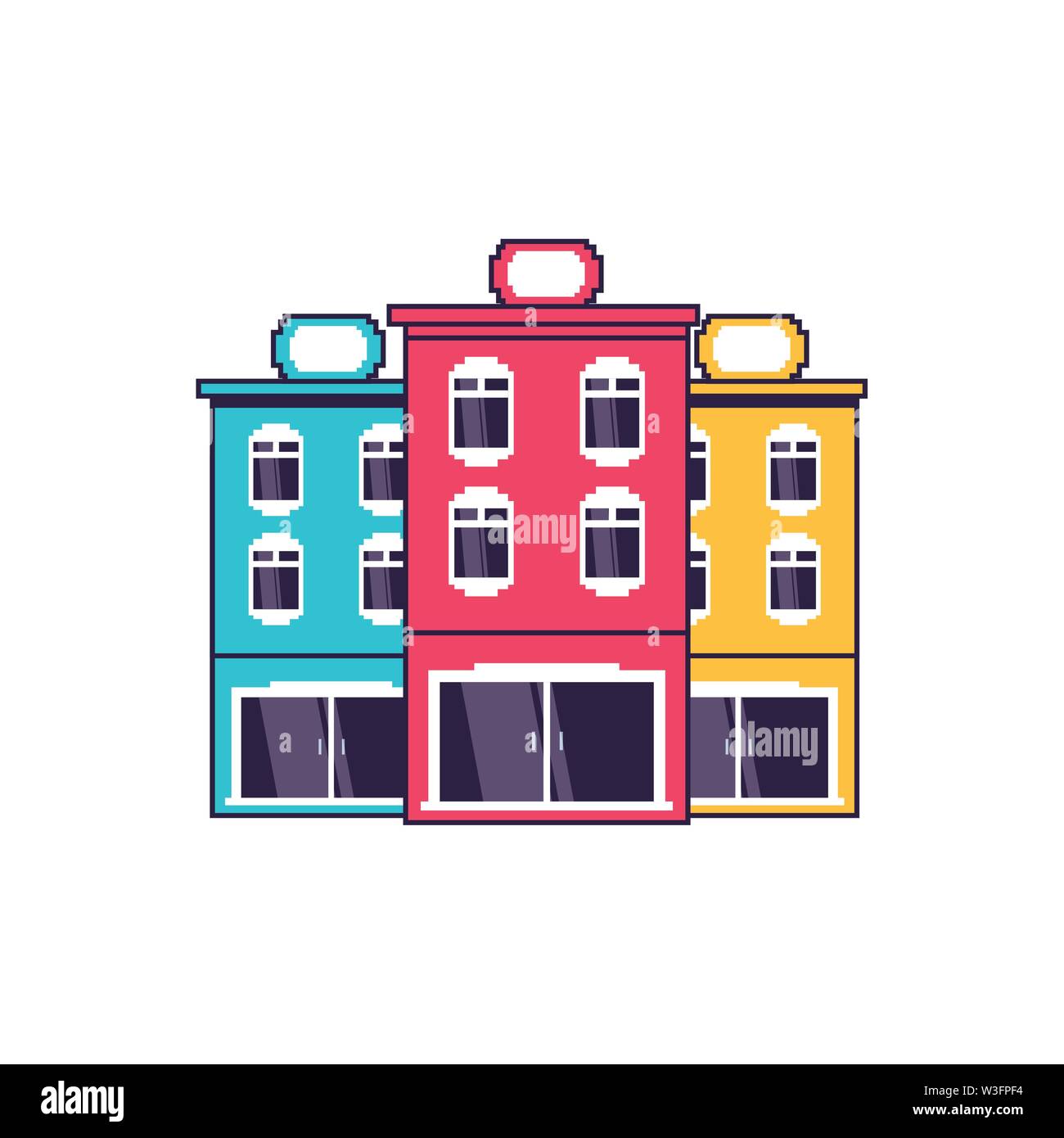 hotel building place isolated icon vector illustration design Stock ...