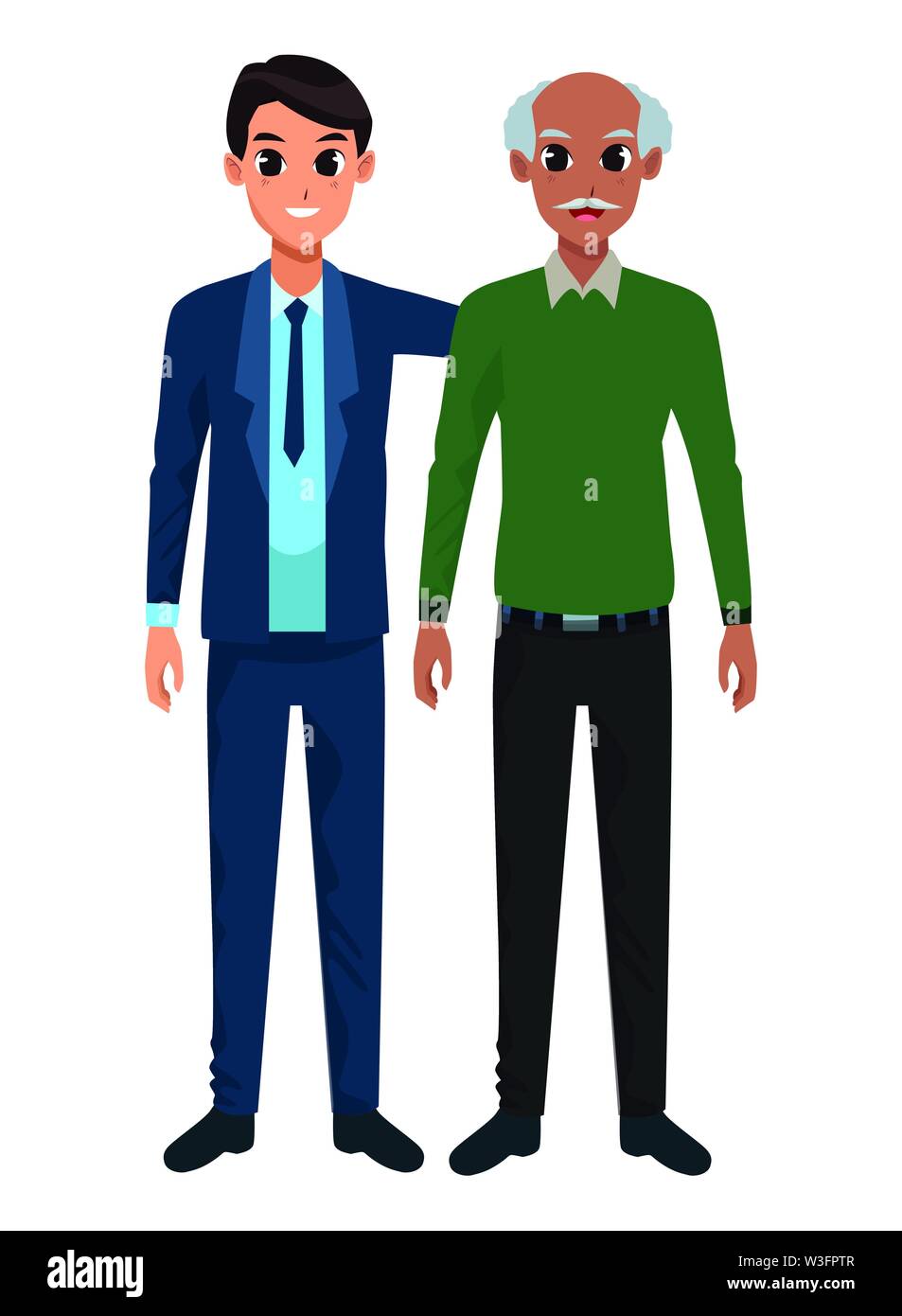 Family father with adult son cartoon Stock Vector Image & Art - Alamy