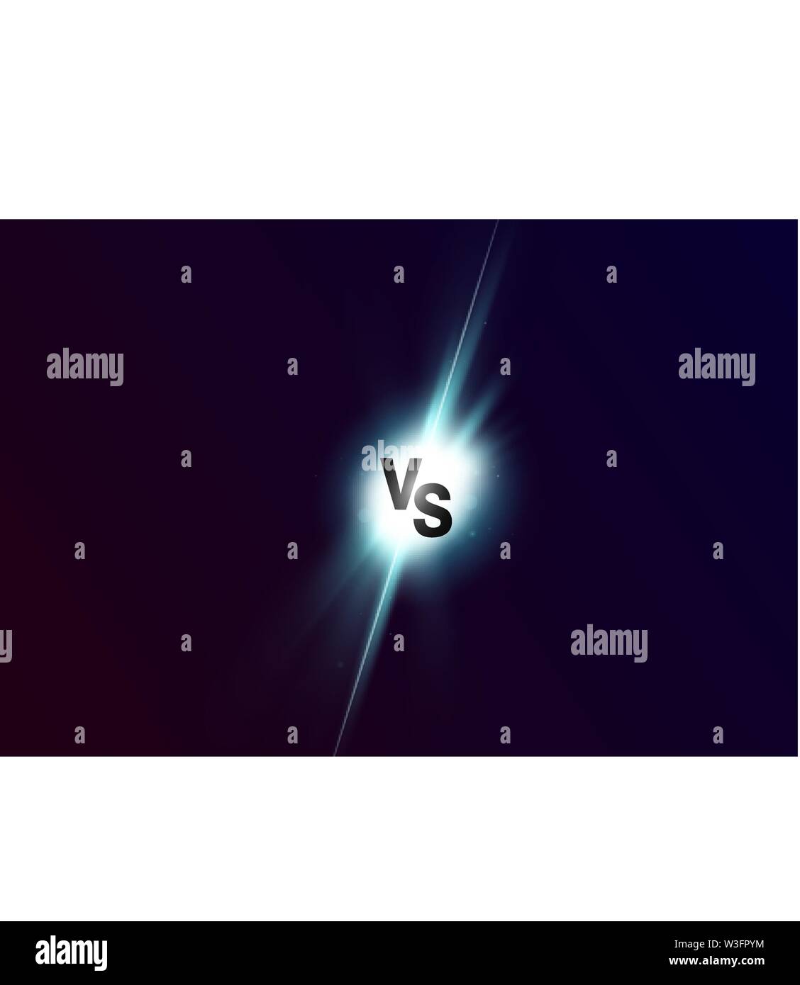 versus logo vs letters for sports and fight competition. Battle vs ...