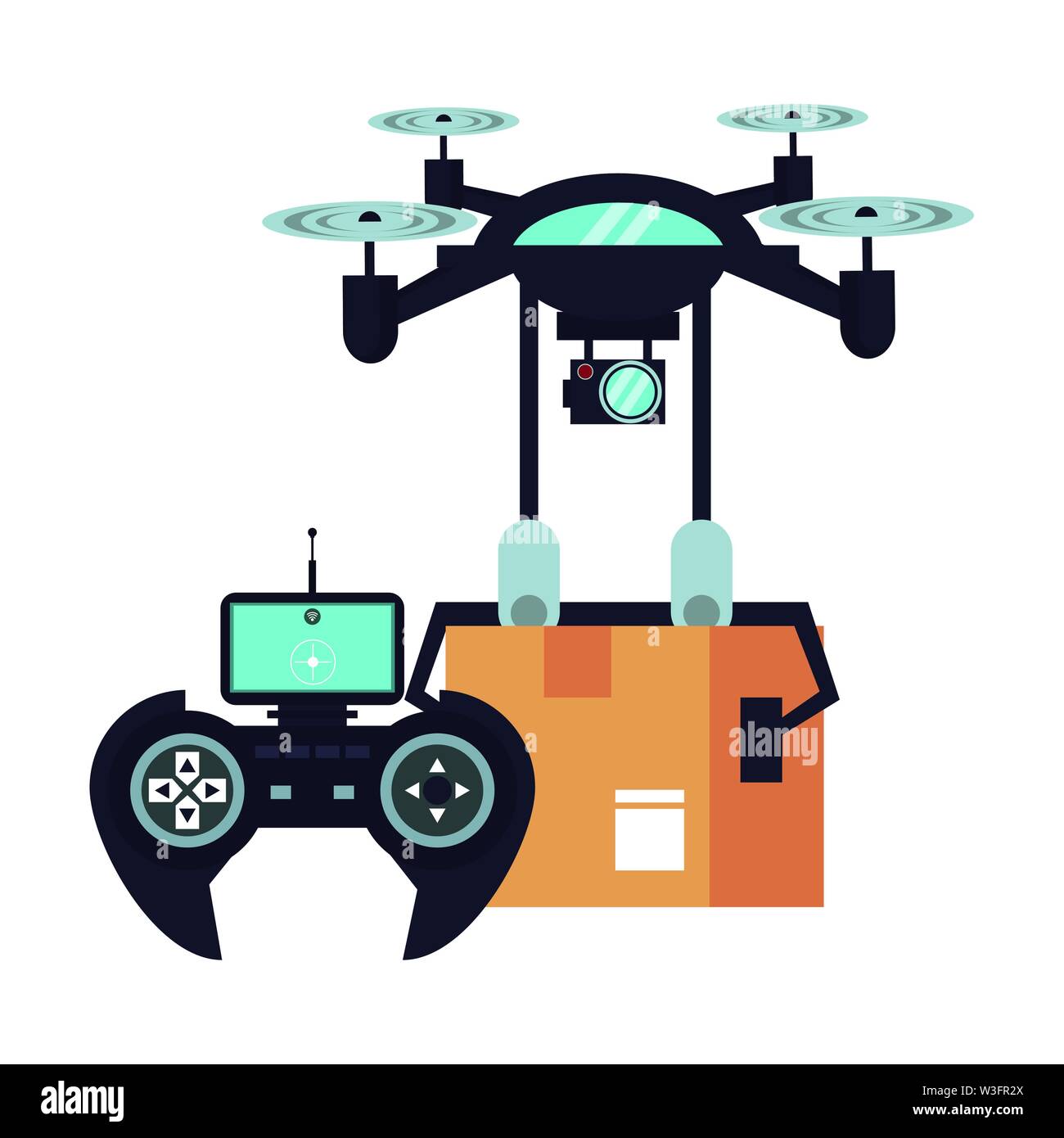 air drone remote control cartoon Stock Vector Image & Art - Alamy