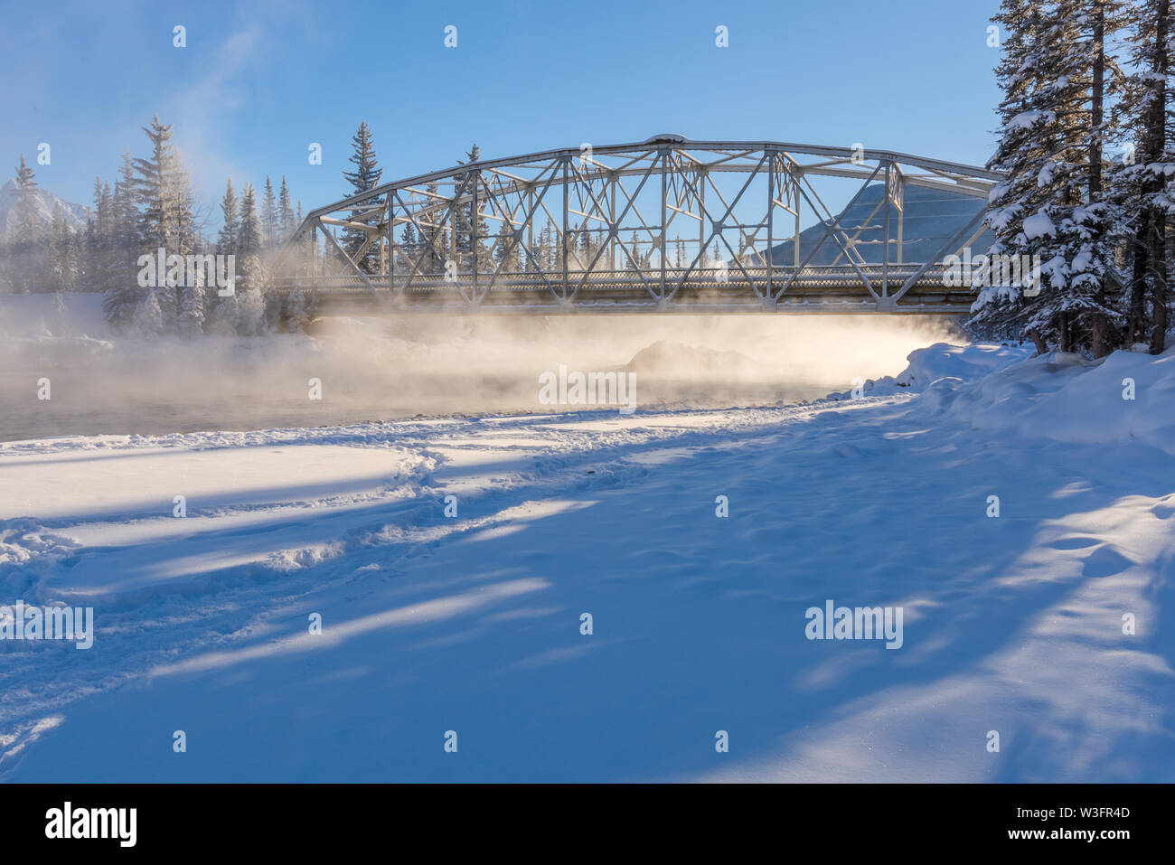 Steel Truss Bridge Snow High Resolution Stock Photography and Images ...