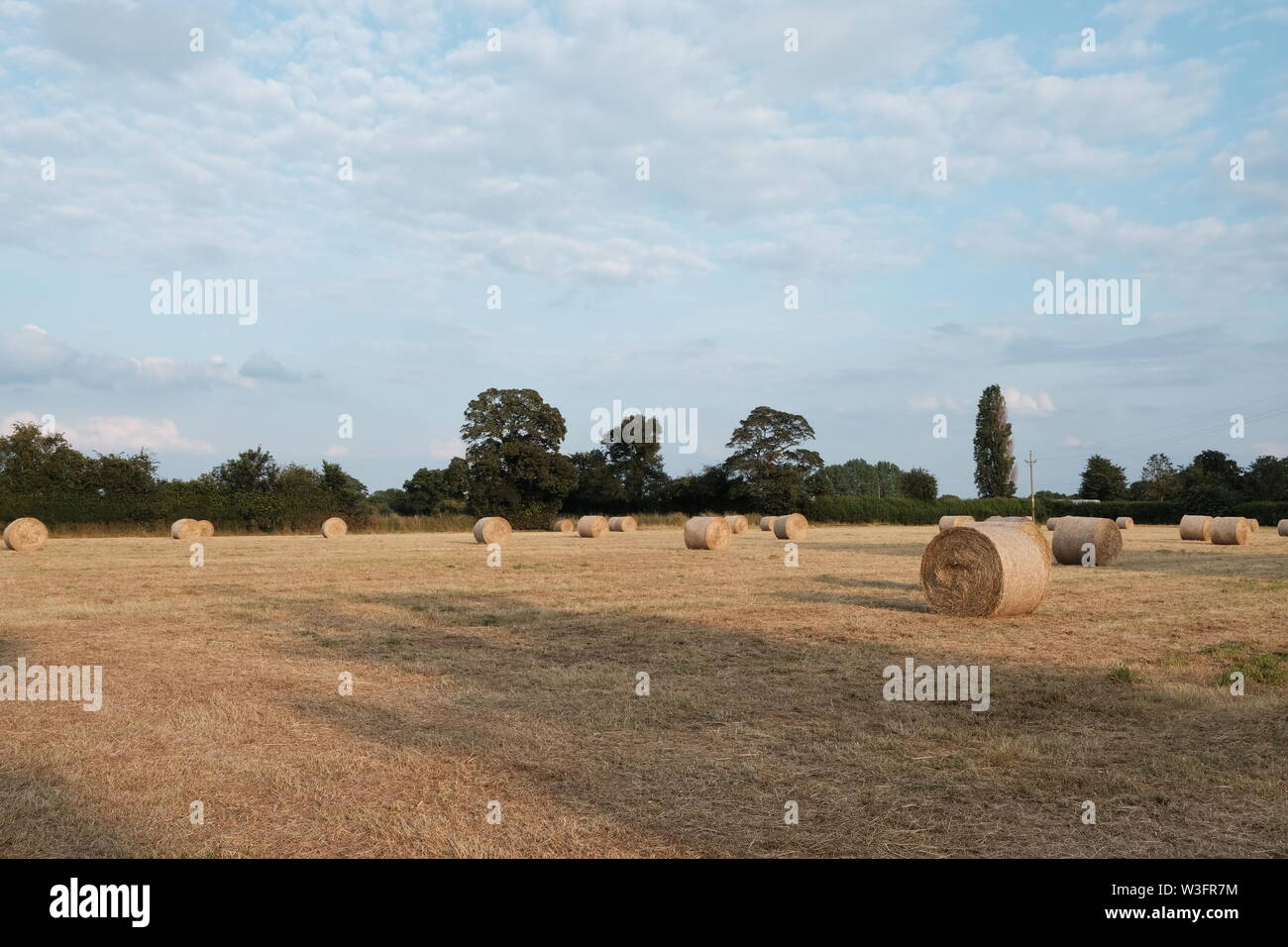 Hay Making, Big Round Bales Cheshire Farm Stock Photo - Alamy