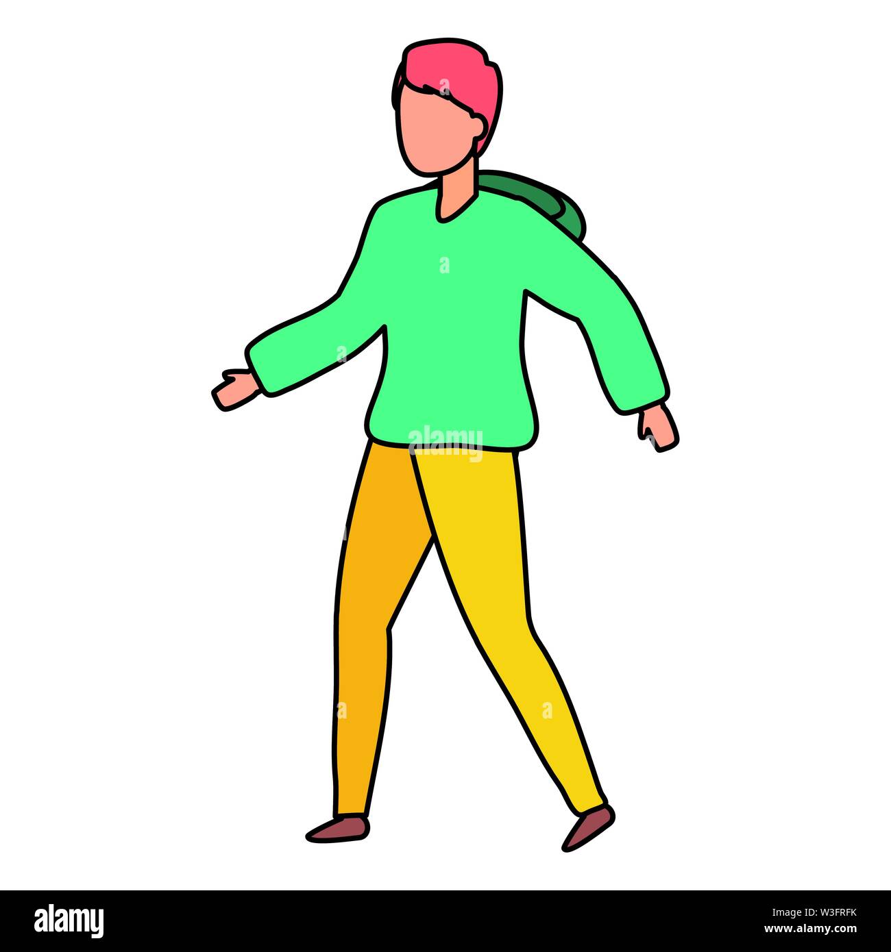 happy man celebrating arms up Stock Vector Image & Art - Alamy