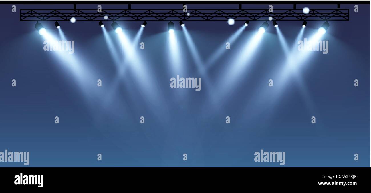Smoke bright lights stage Stock Vector Images - Alamy