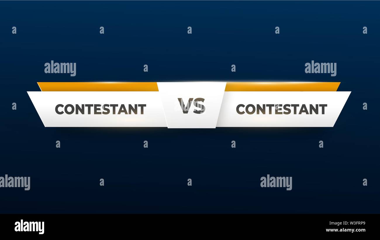 VS Logo. Versus Board of rivals, with space for text. vector ...