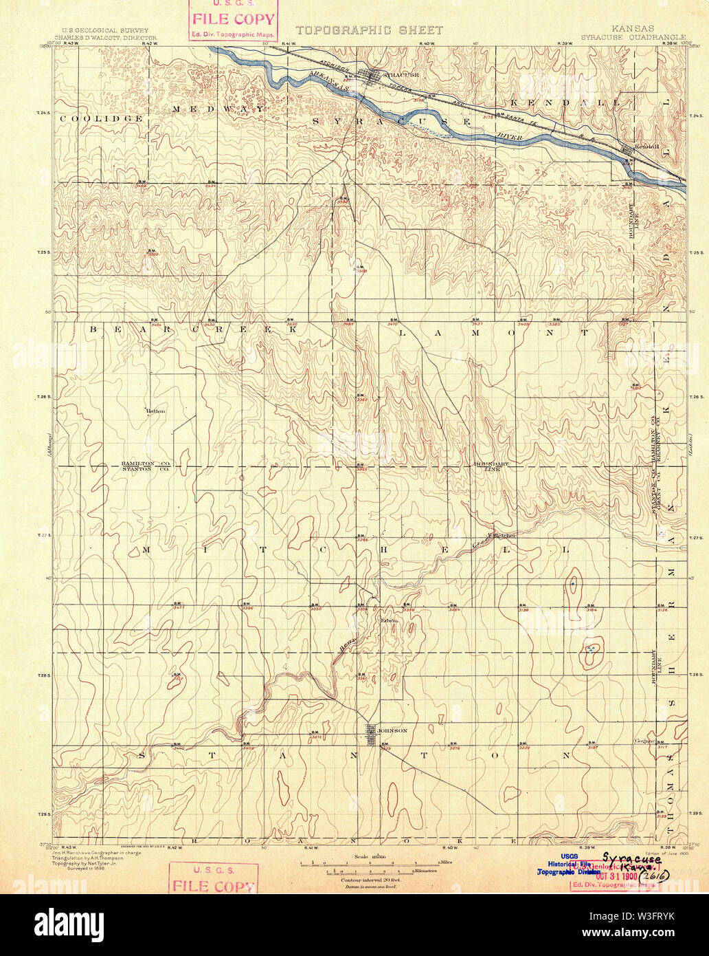 Map kansas 1900 hi-res stock photography and images - Alamy