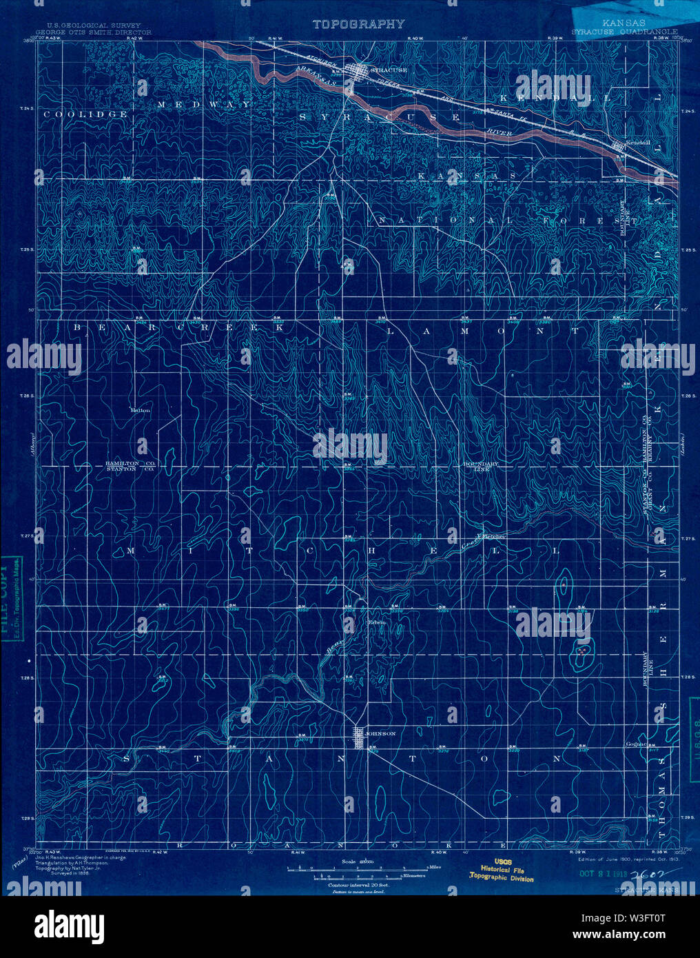 Map kansas 1900 hi-res stock photography and images - Alamy