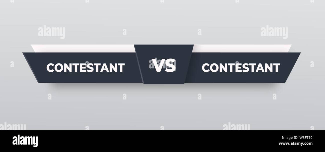 VS Logo. Versus Board of rivals, with space for text. vector ...