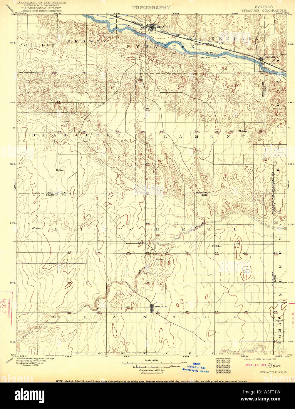 Map kansas 1900 hi-res stock photography and images - Alamy