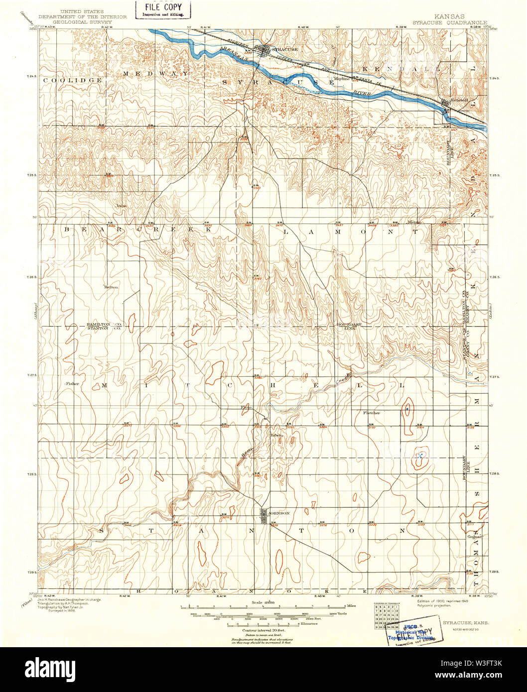 Map kansas 1900 hi-res stock photography and images - Alamy