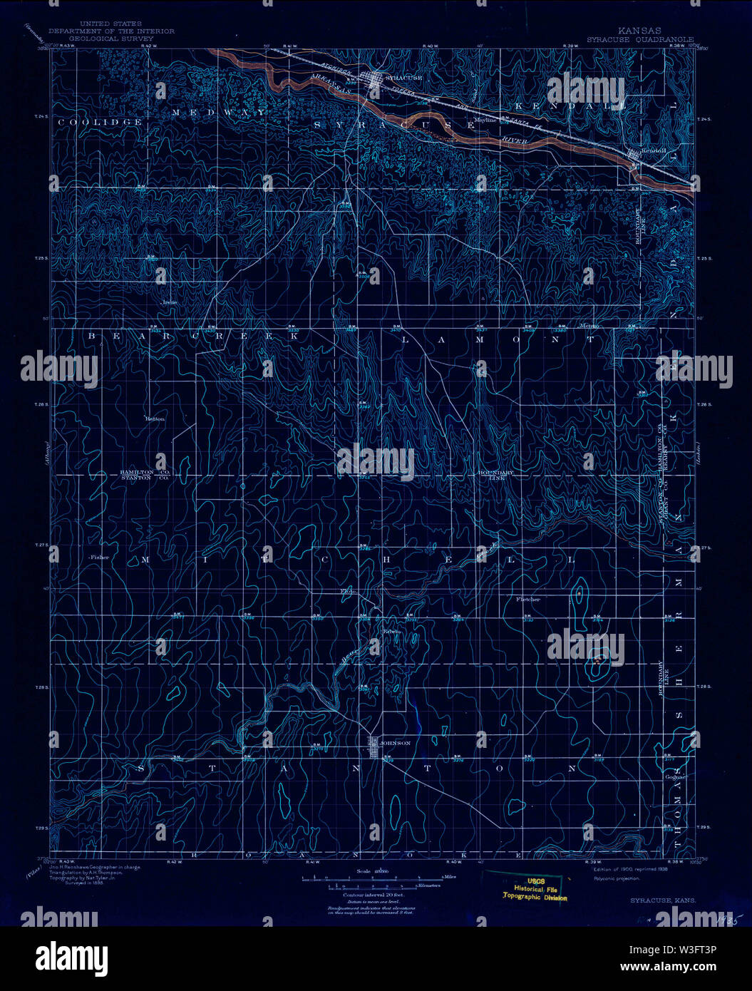 Map kansas 1900 hi-res stock photography and images - Alamy