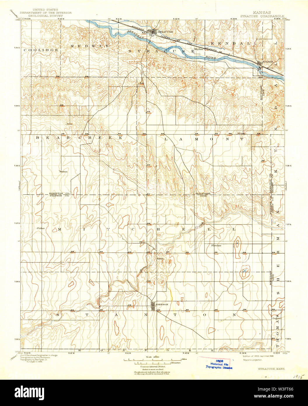 Map kansas 1900 hi-res stock photography and images - Alamy