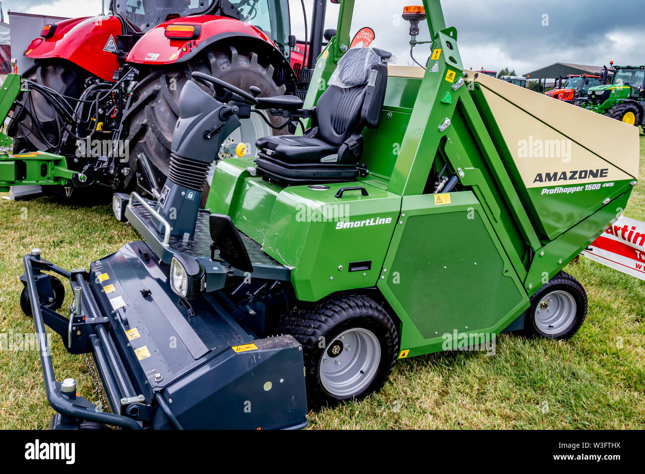 Modern Agricultural Tractors and Farm Machinery at a Country Fair and ...