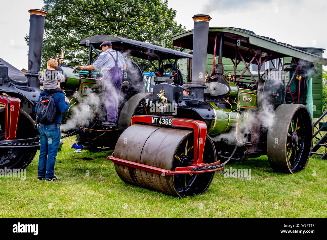 Old Vintage Preserved and Maintained Steam Rollers being Demonstrated ...
