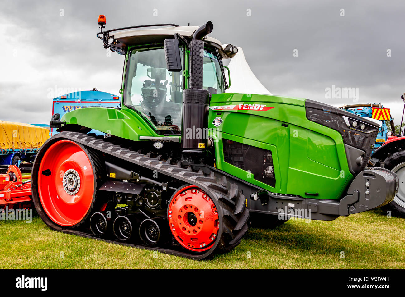 Modern Agricultural Tractors and Farm Machinery at a Country Fair and ...