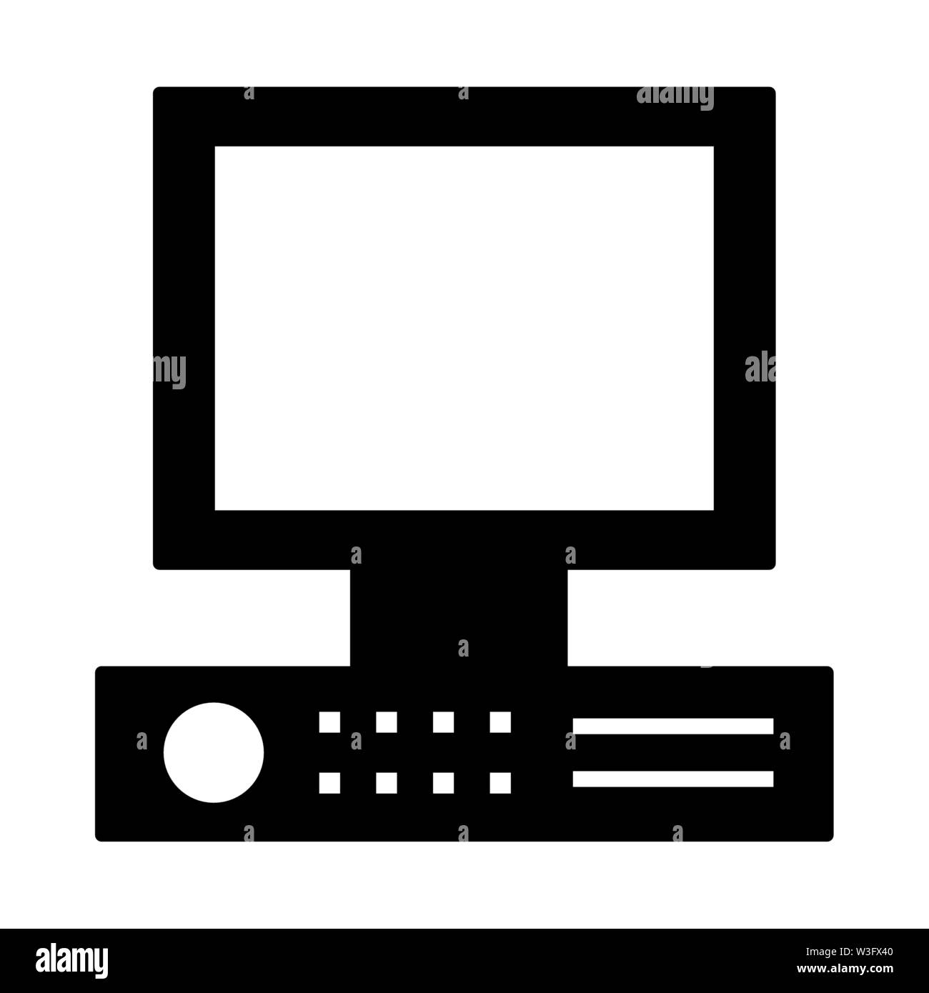 computer monitor device on white background Stock Vector Image & Art ...