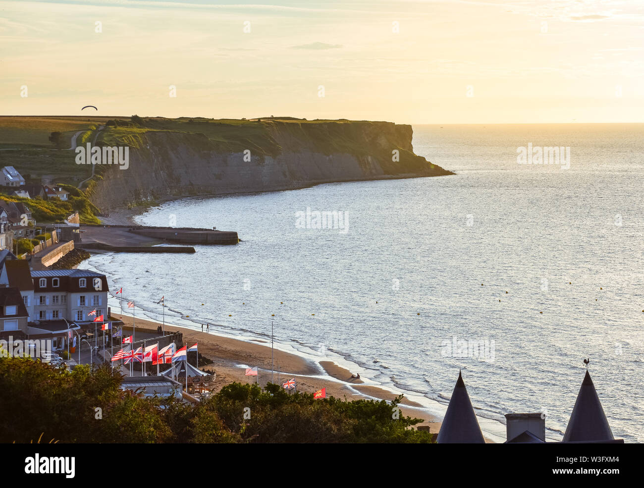 Arromanches-les-Bains view. Coast village in Normandy, France Stock ...