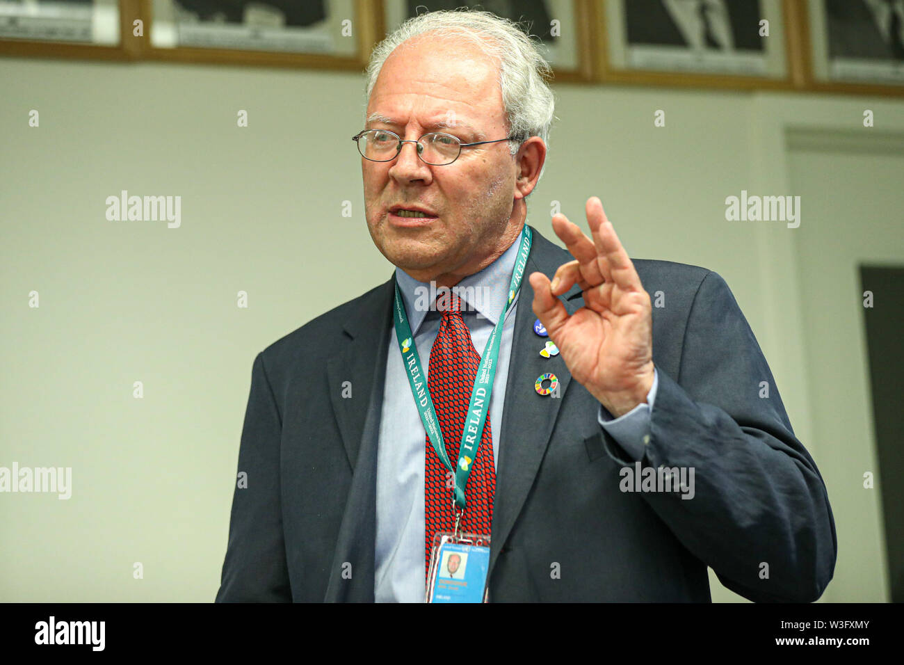 New York, New York, USA. 15th July, 2019. David Donoghue during press ...