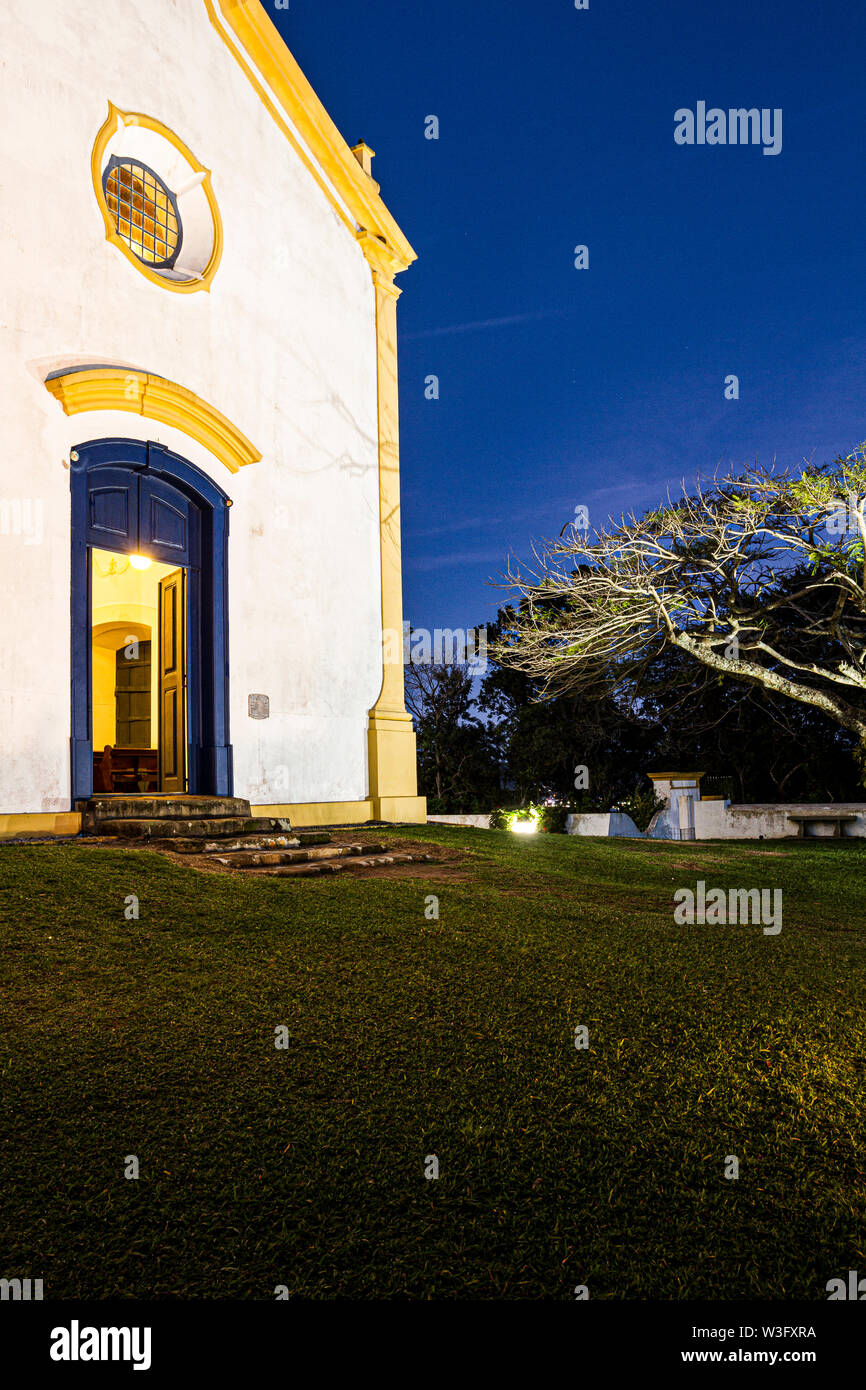 Colonial architecture church at Lagoa da Conceicao neighborhood ...